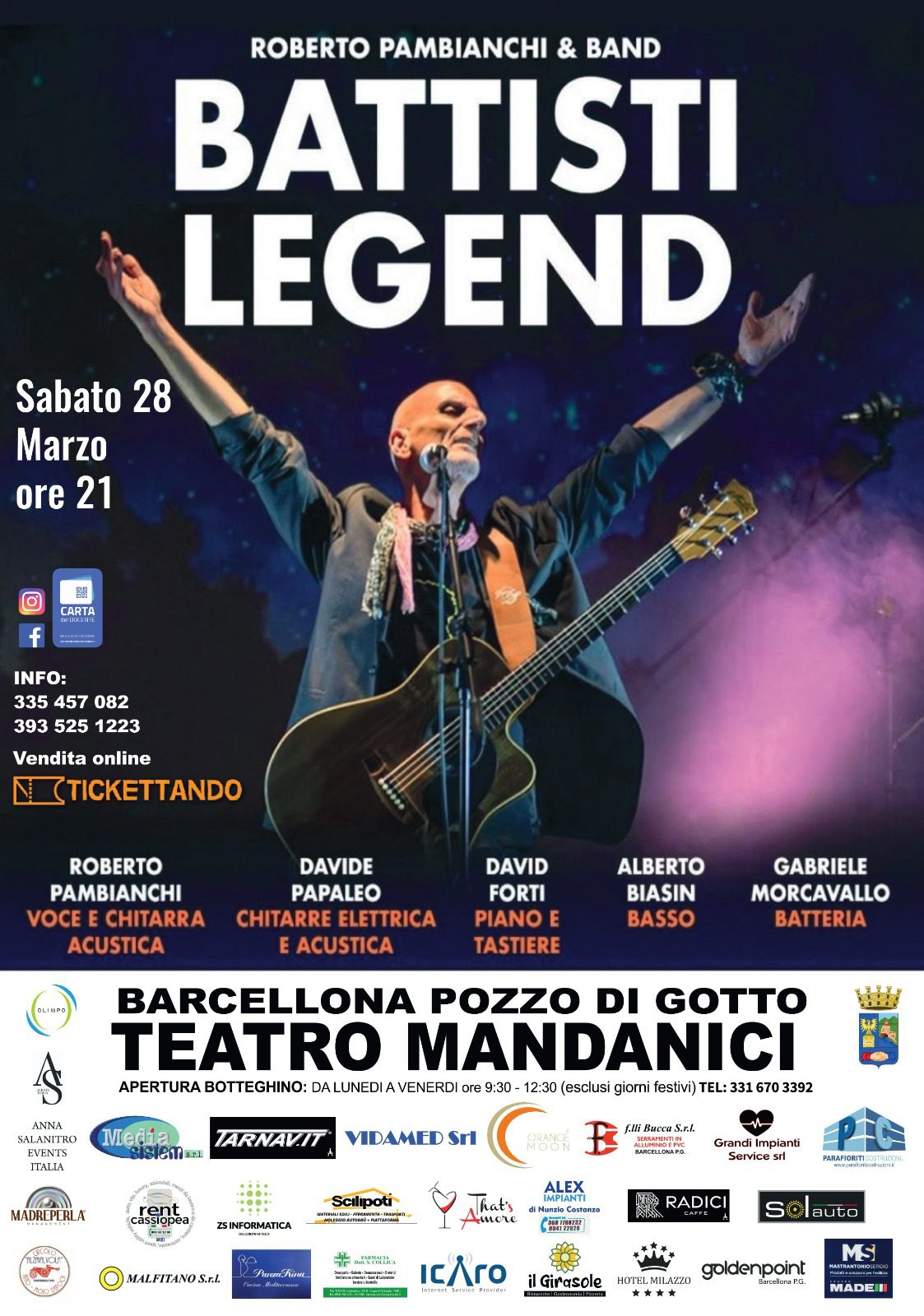 “Battisti Legend”: al Teatro Mandanici di Barcellona Pozzo di Gotto un ...
